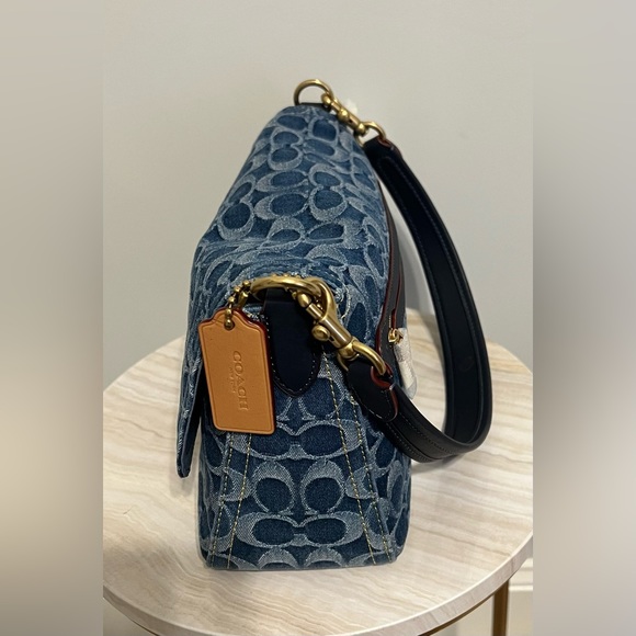 Coach | Bags | Nwt Coach Soft Tabby Shoulder Bag In Signature Denim ...